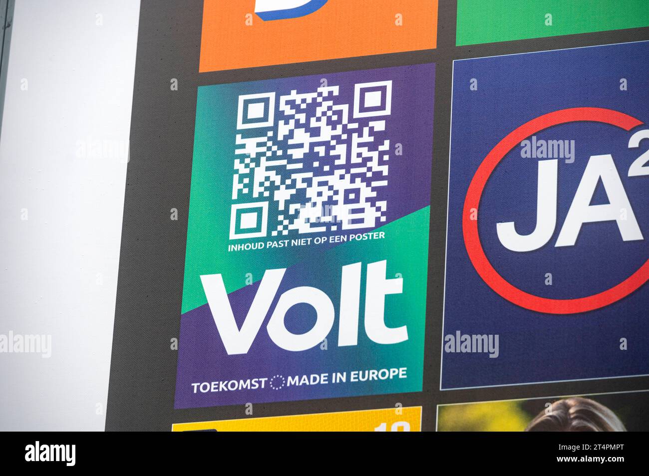 Amsterdam The Netherlands 1st November 2023. Party political posters of ...