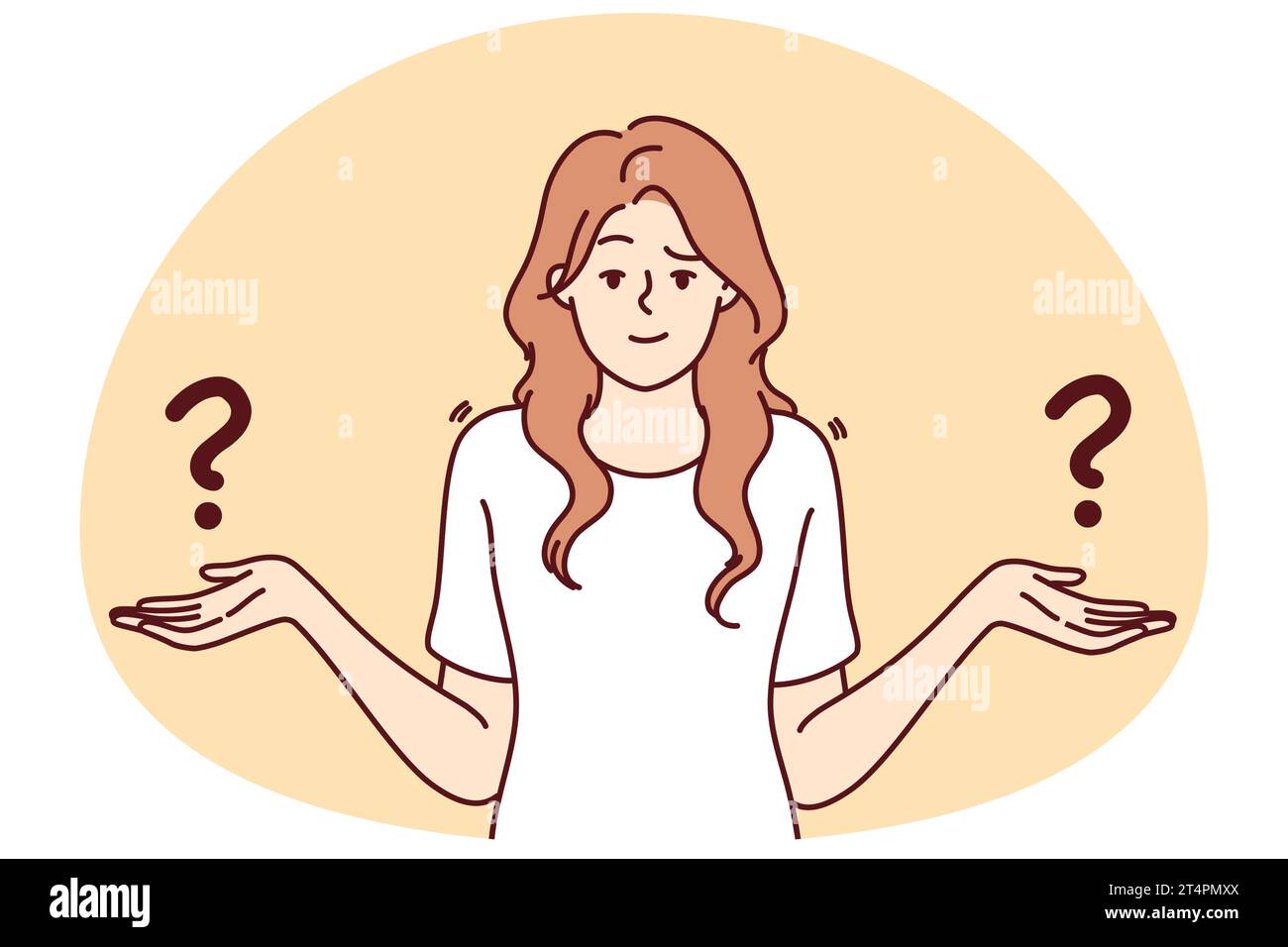 Confused woman feel frustrated making choice or decision. Distressed ...