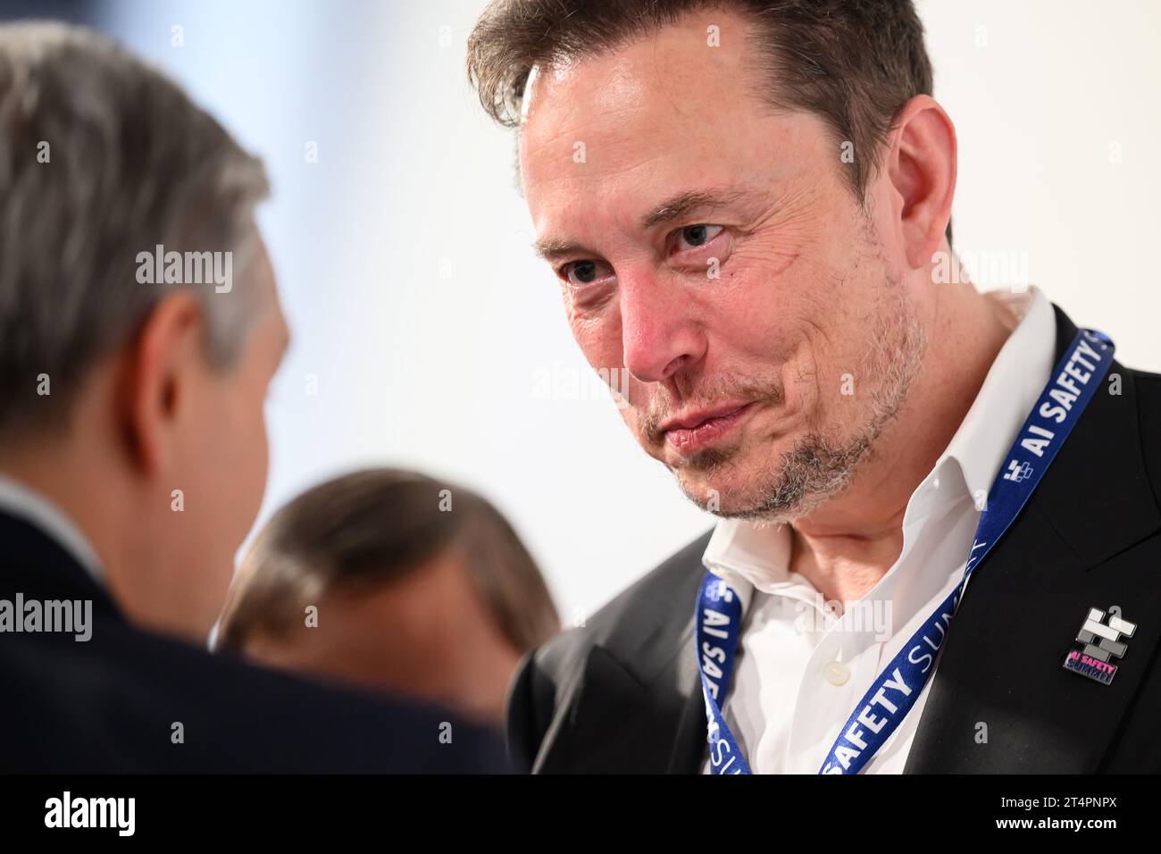 Tesla and SpaceX's CEO Elon Musk during the AI safety summit, the first ...