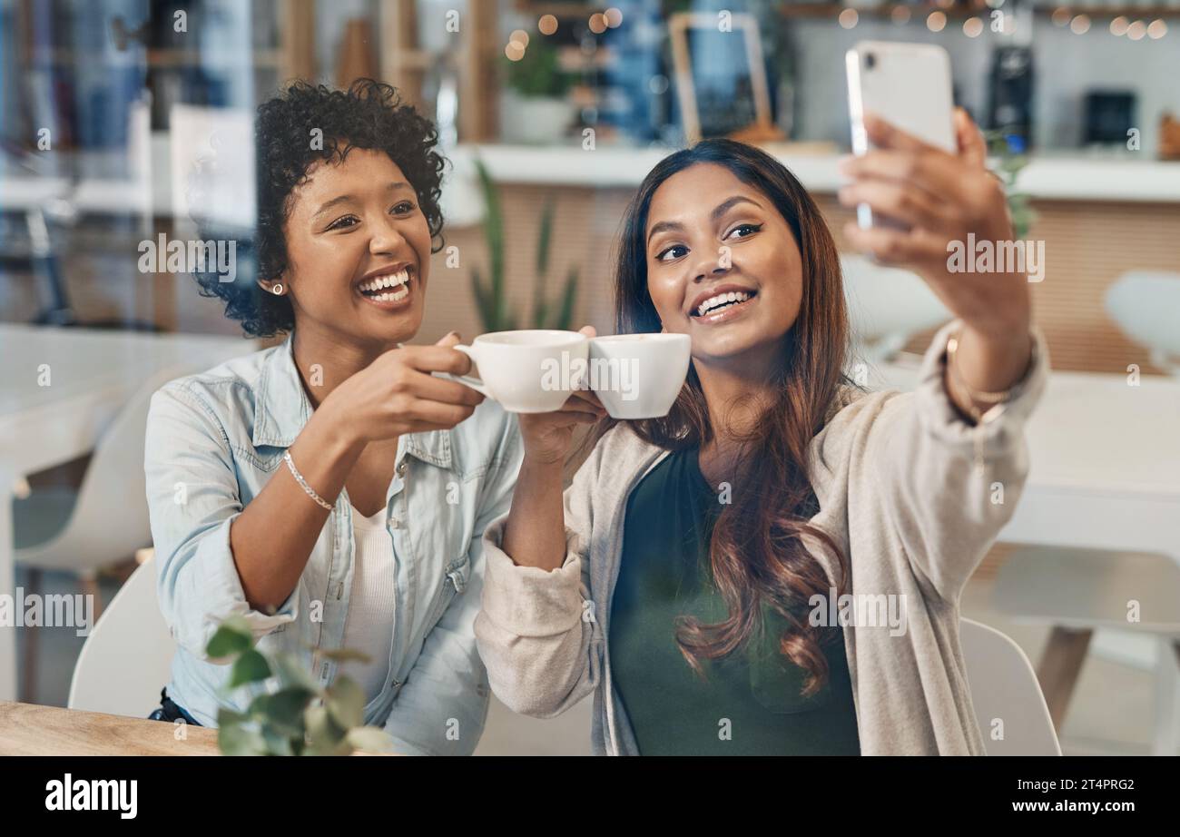 We always caffeine our way back to each other. two friends taking a ...