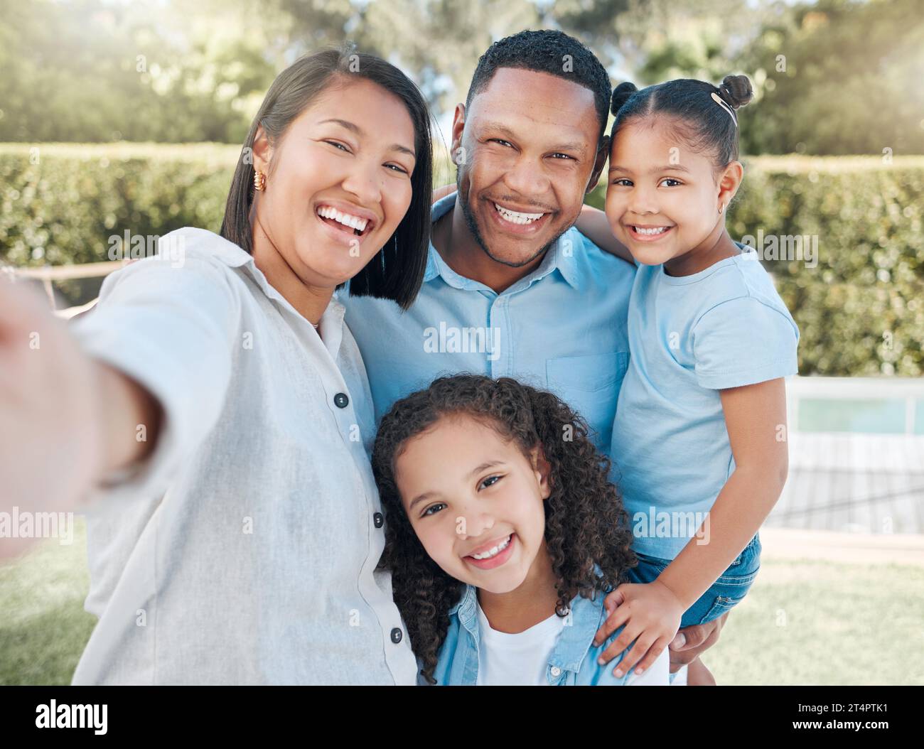 The love of family is like no other. a couple standing outside with ...