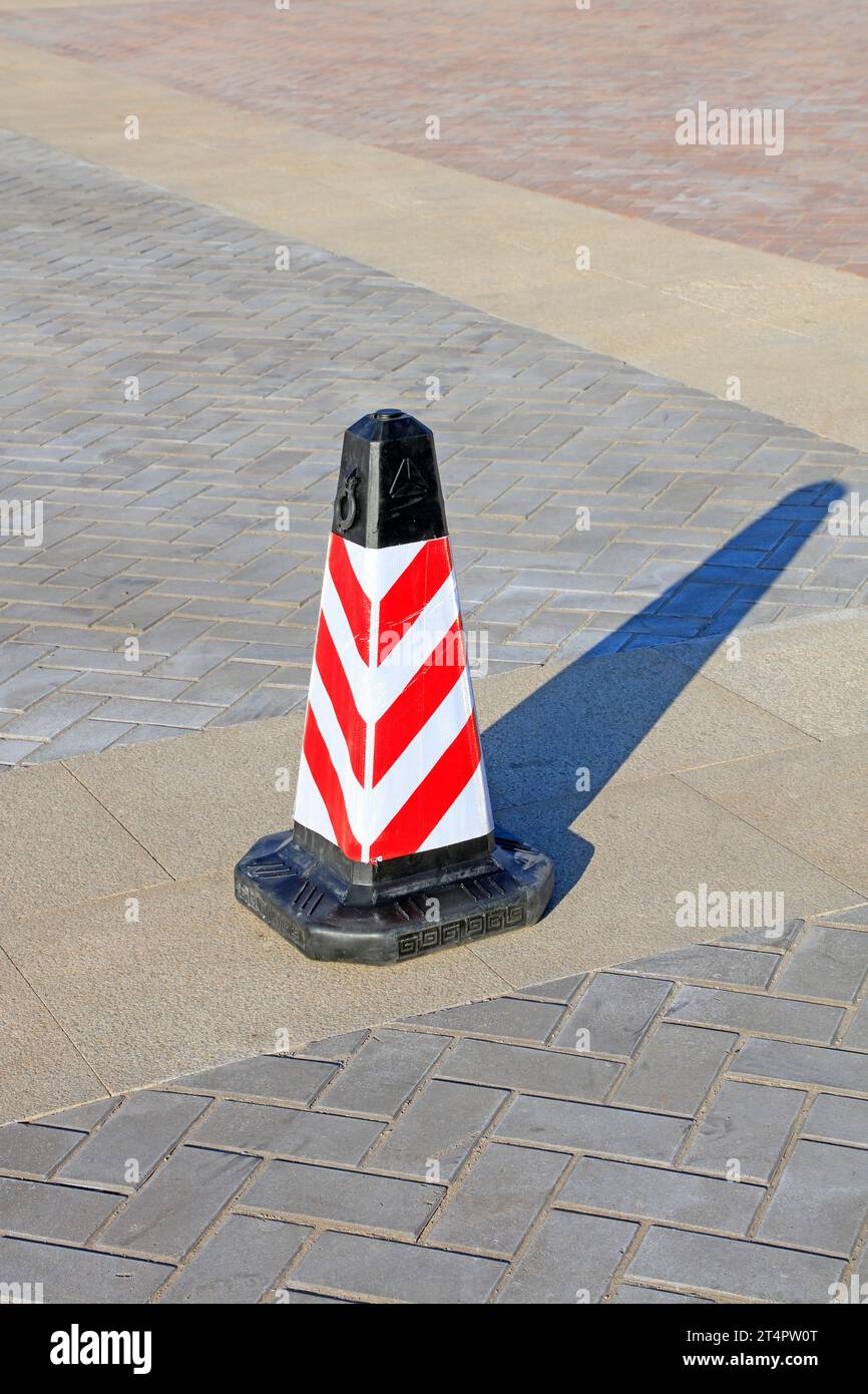 Traffic signs conical barrel Stock Photo - Alamy