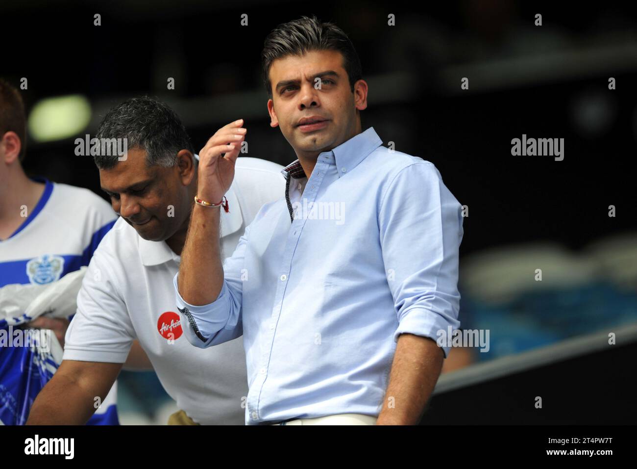 File photo dated 18-08-2012 of Amit Bhatia who has stepped down as QPR chairman, with Lee Hoos ...
