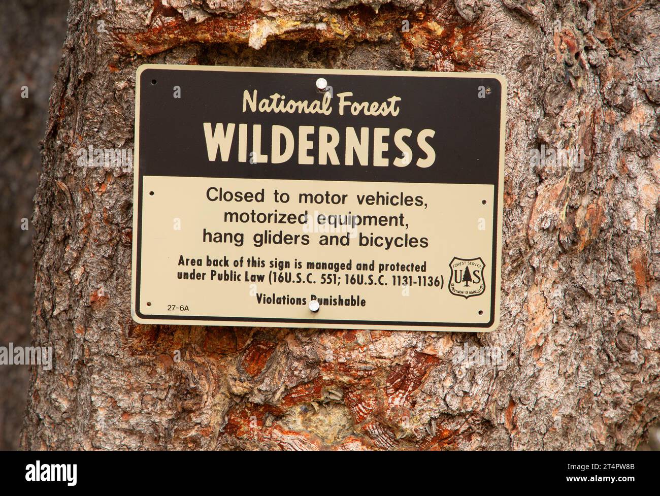 Wilderness sign at High Lake Rim Trailhead, Strawberry Mountain ...