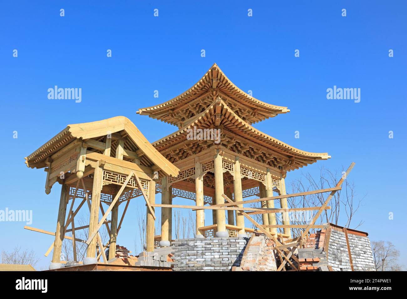 Chinese traditional landscape architecture pavilion Stock Photo - Alamy
