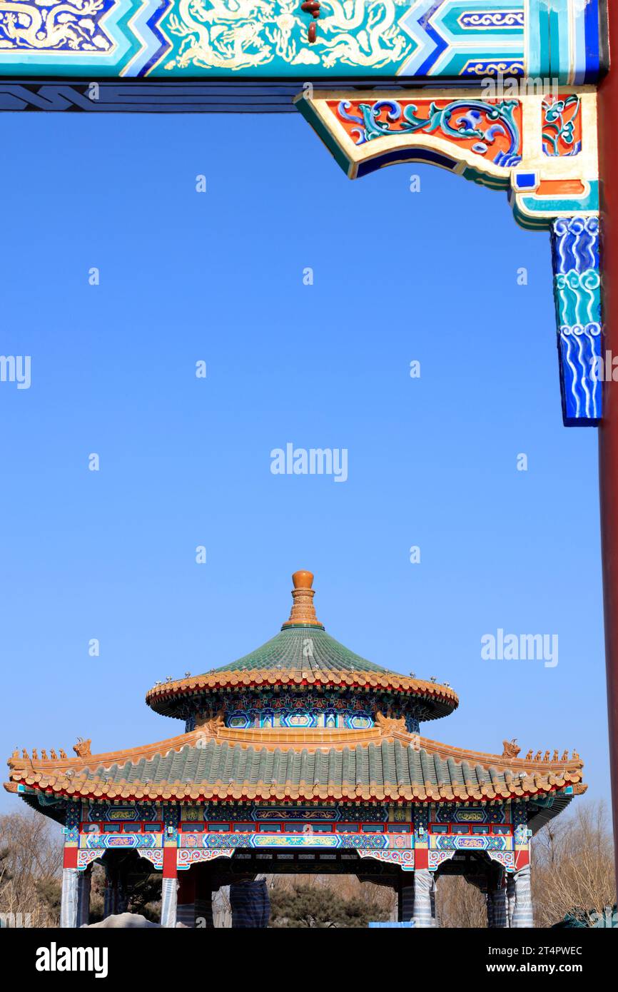 Chinese traditional landscape architecture pavilion Stock Photo - Alamy