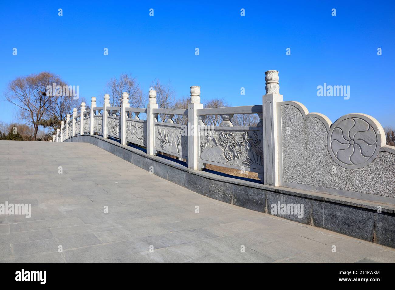 Chinese traditional style stone railings Stock Photo - Alamy
