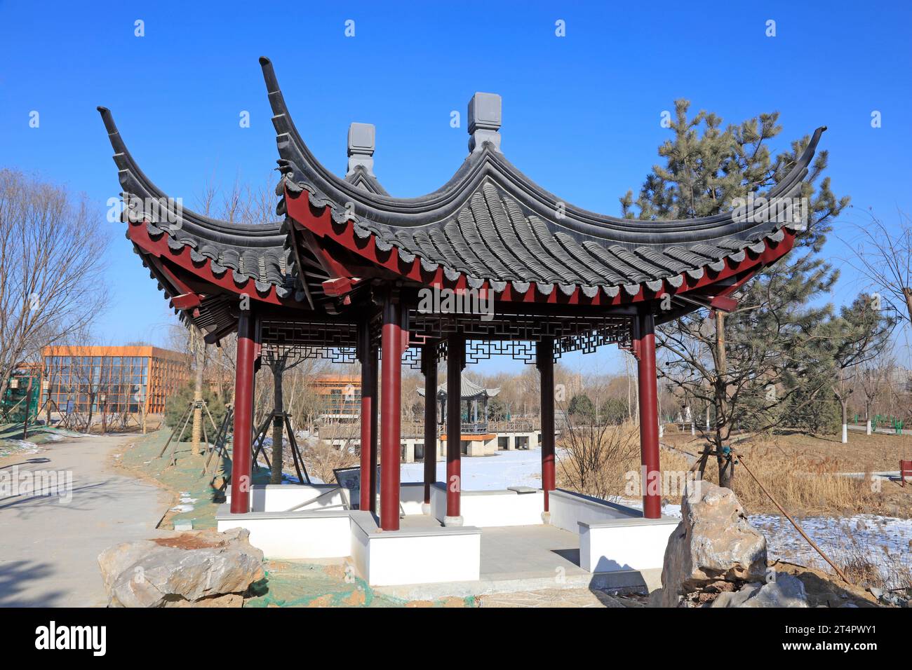 Chinese traditional architecture pavilion Stock Photo - Alamy