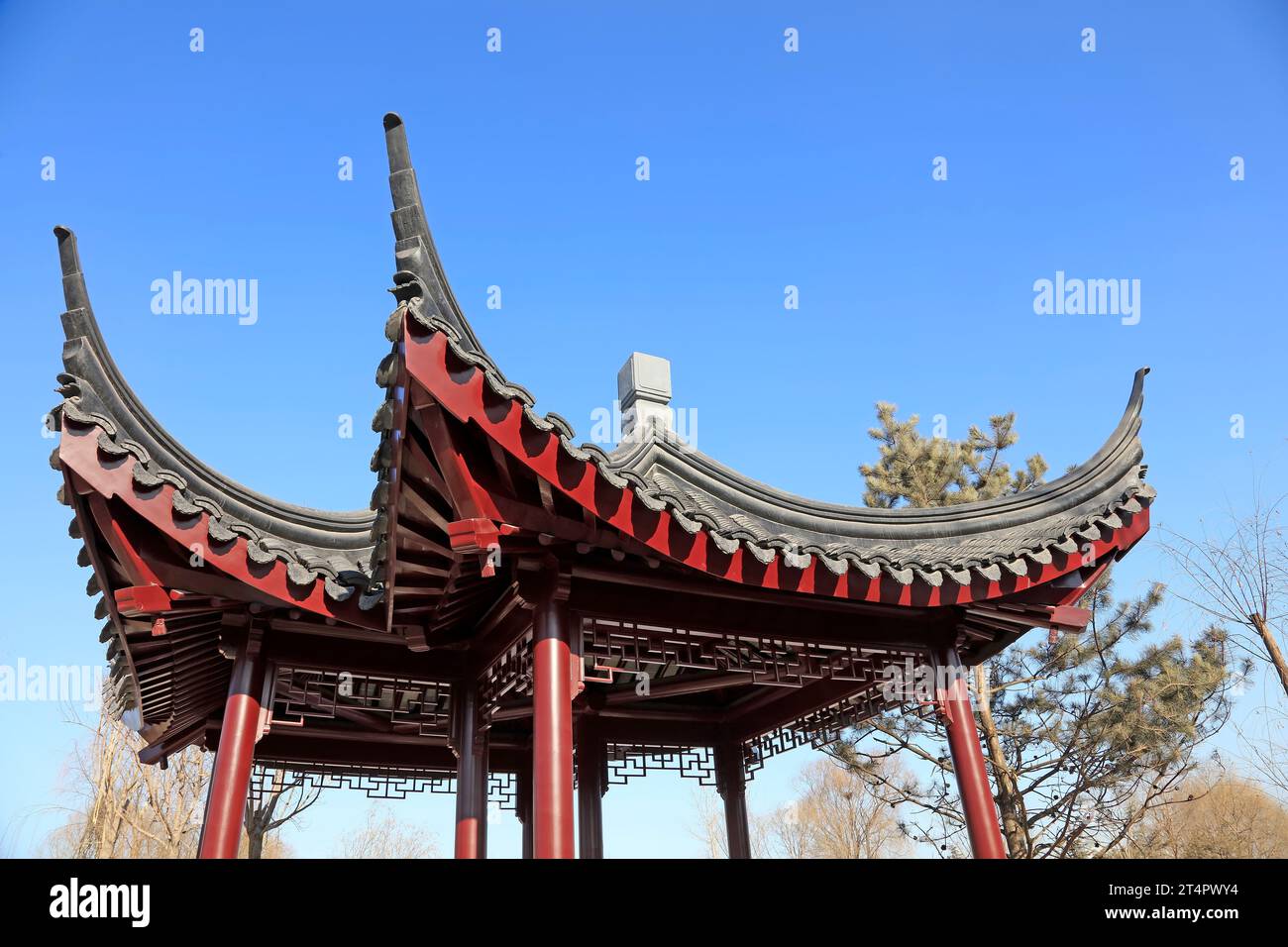 Chinese traditional architecture pavilion Stock Photo - Alamy