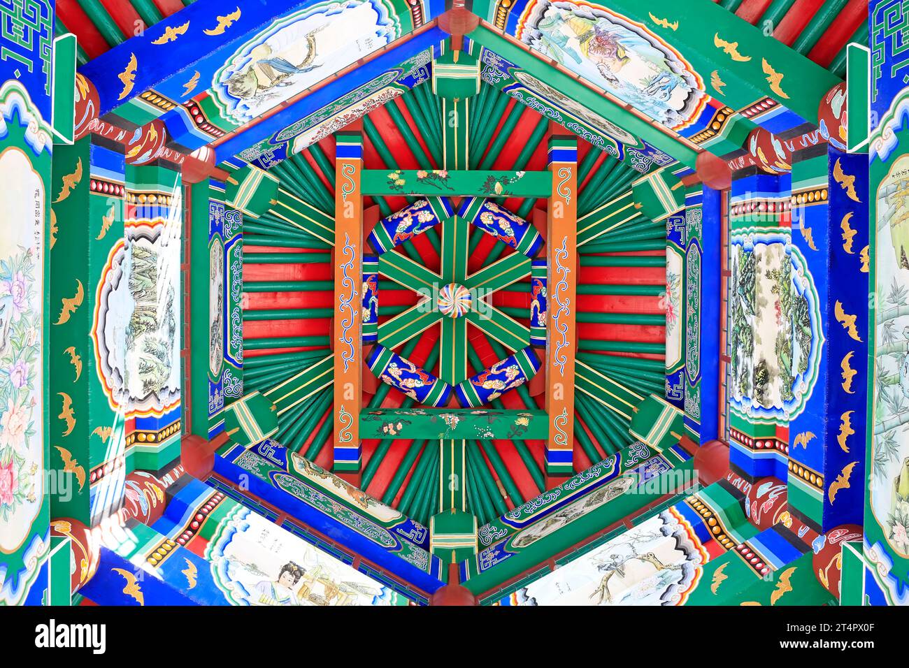Chinese traditional architecture pavilion internal structure Stock ...