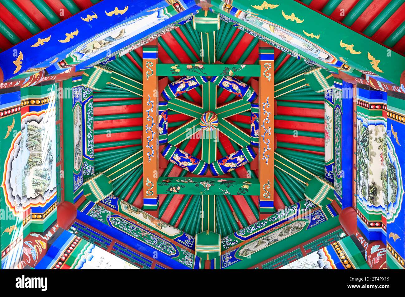 Chinese traditional architecture pavilion internal structure Stock ...