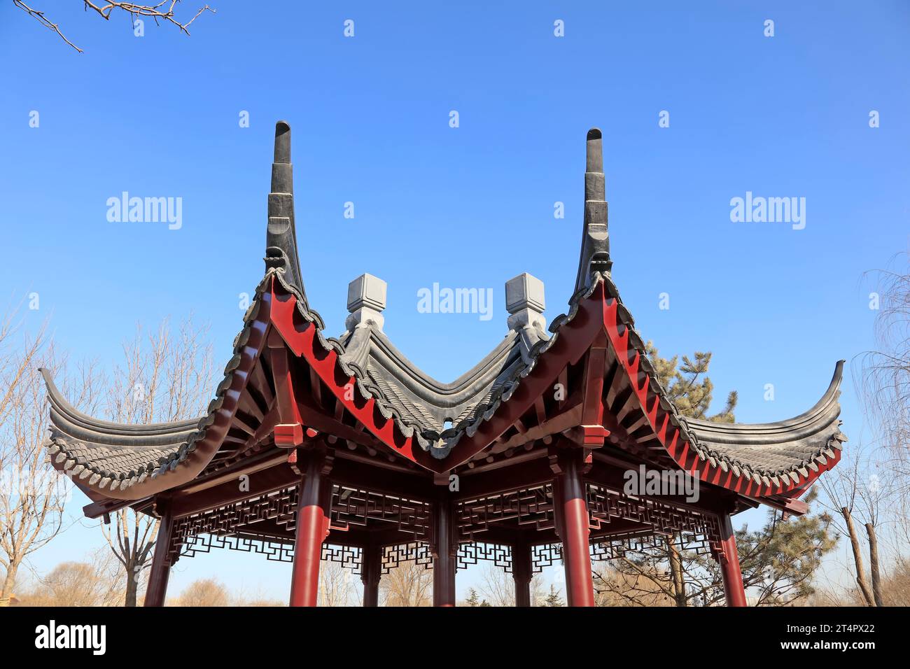 Chinese traditional architecture pavilion Stock Photo - Alamy
