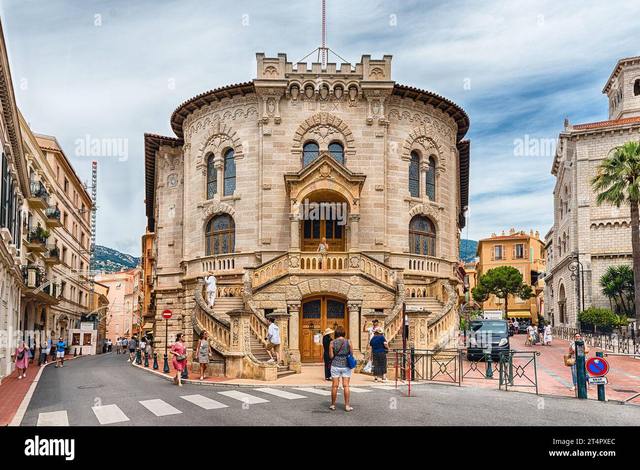 MONACO - AUGUST 13: Facade of the Palace of Justice, located in Monaco ...