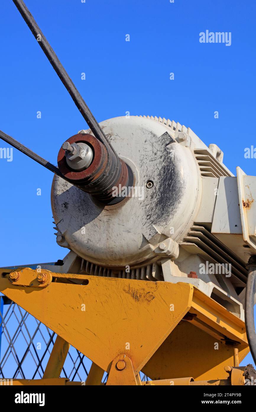 Motor in an open job site, closeup of photo Stock Photo - Alamy