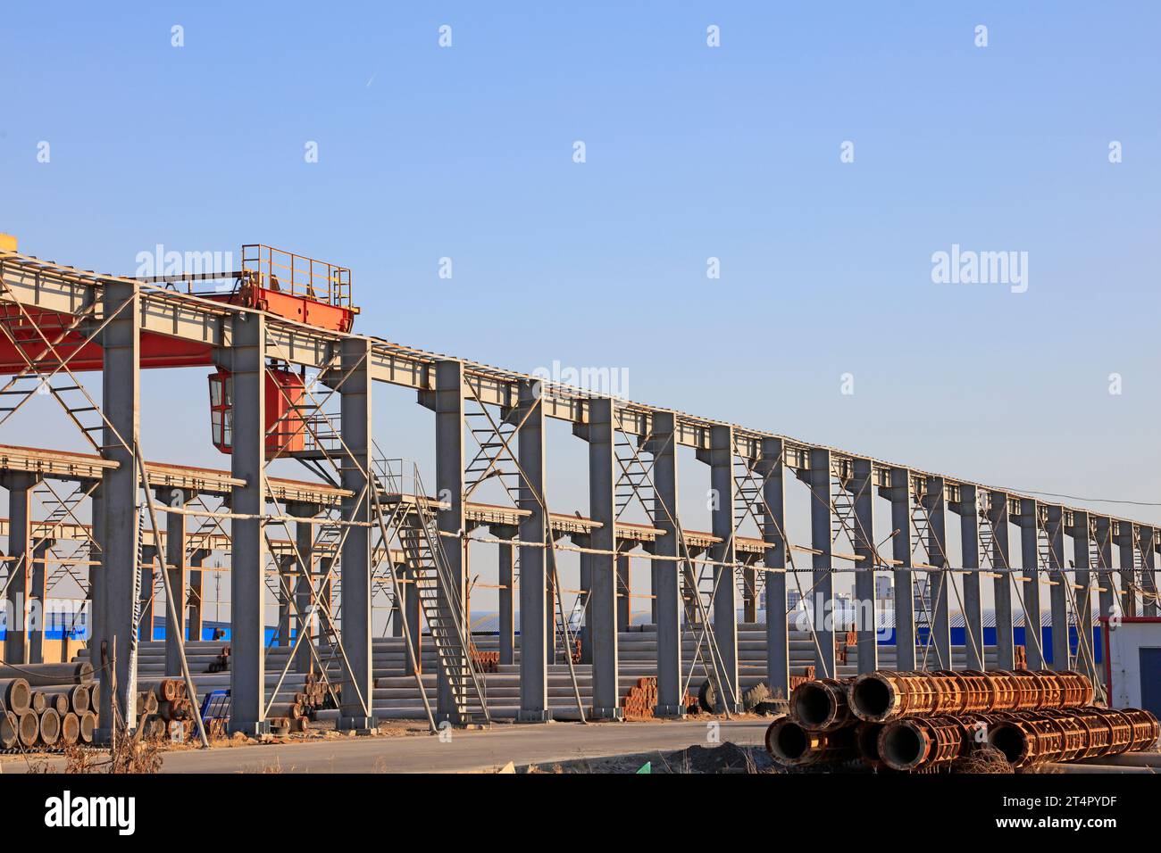 Factory steel beam under construction Stock Photo - Alamy