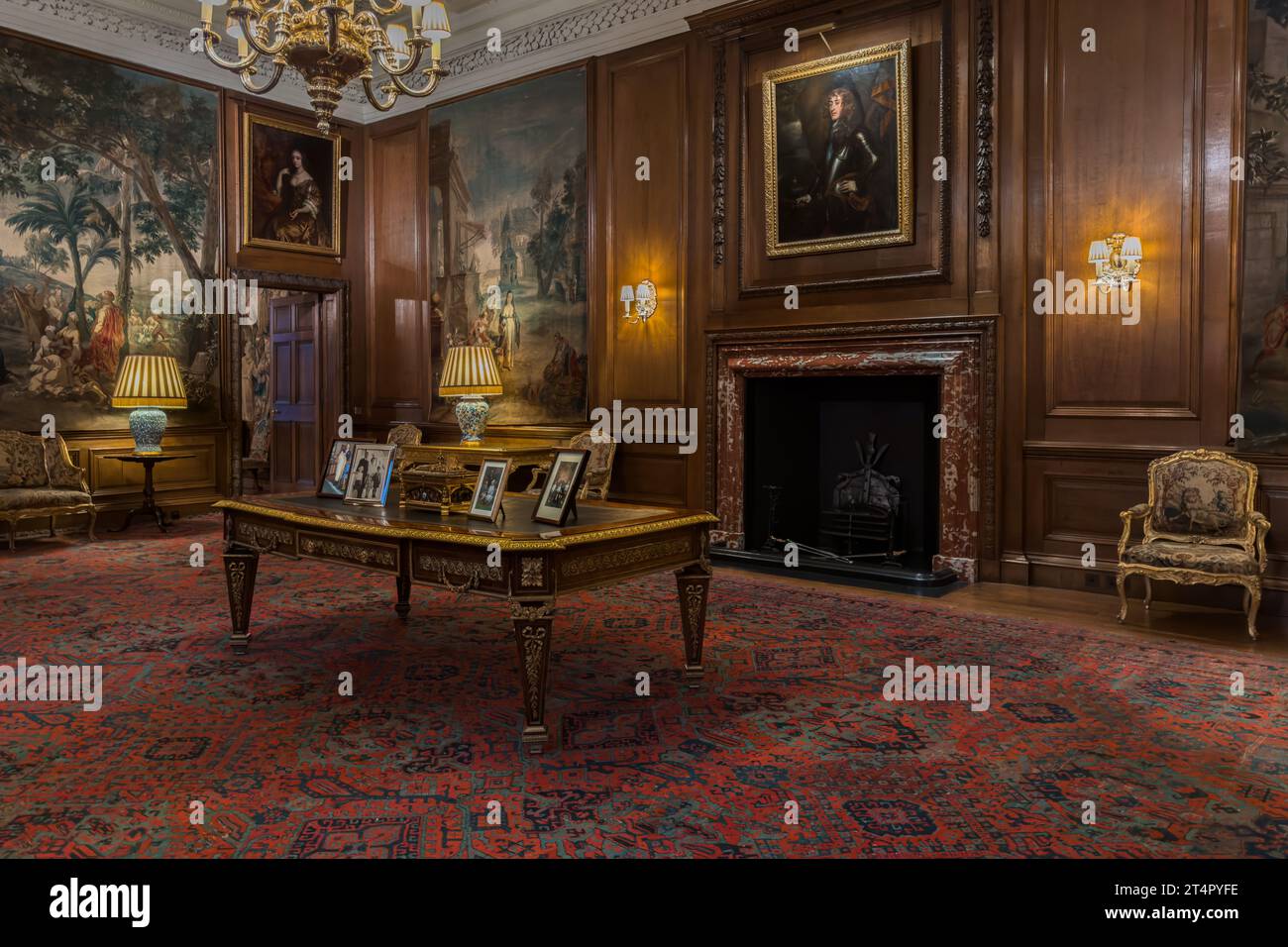 Luxury interiors of Holyrood Palace, Edinburgh, Scotland Stock Photo ...