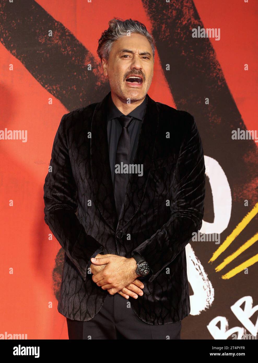 Taika Waititi attends the "JoJo Rabbit" European Premiere during the ...