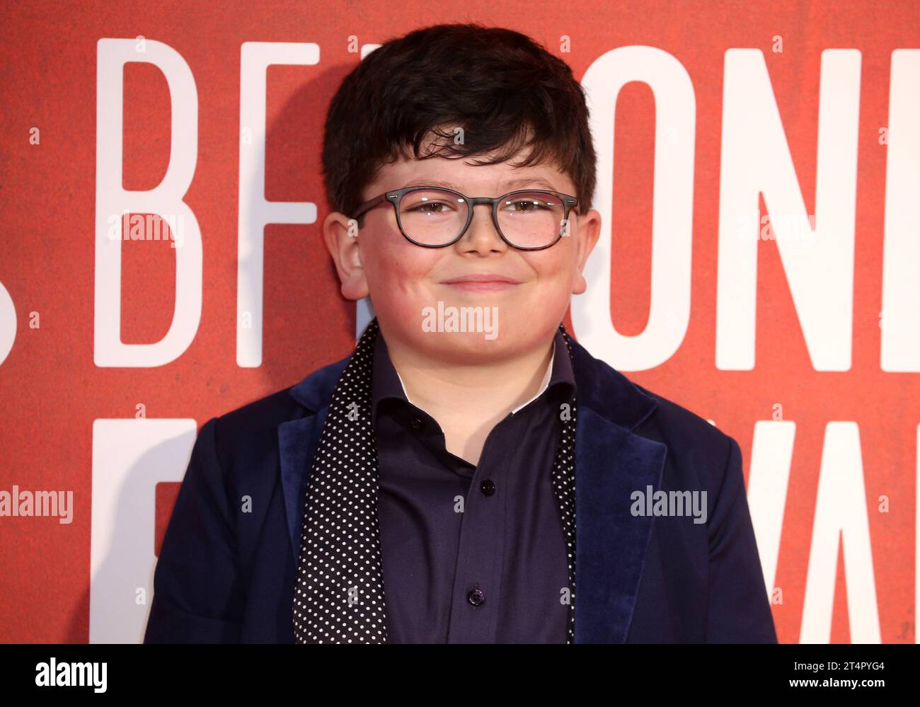 Archie Yates attends the "JoJo Rabbit" European Premiere during the ...