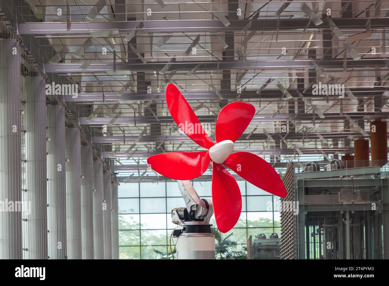 Close up view 'Daisy' the flower-shaped propeller represents the ...