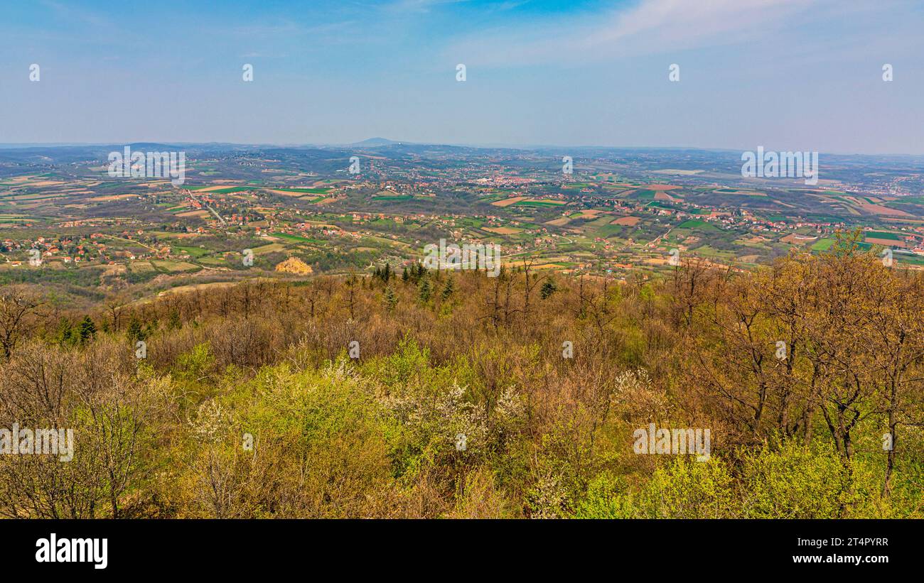 View From Kosmaj Mountain Serbia Spring Day Stock Photo - Alamy