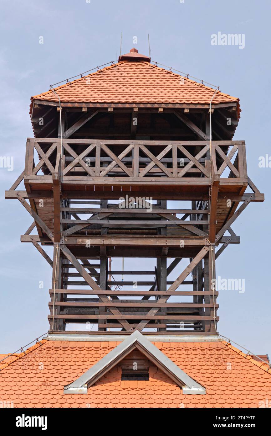 Wooden Tower With Roof Structure Observation Deck Landmark Stock Photo ...