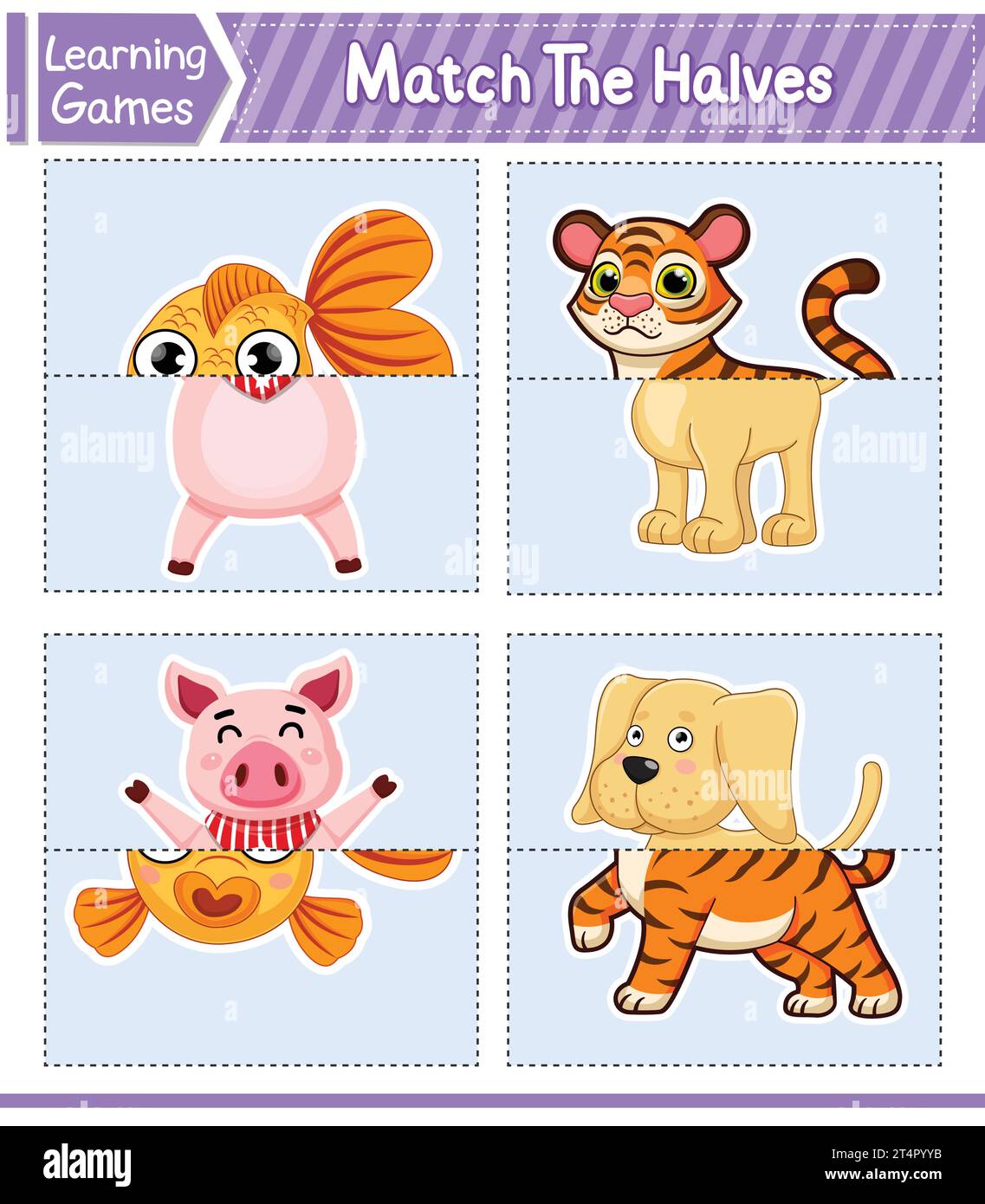 Match the halves hi-res stock photography and images - Alamy