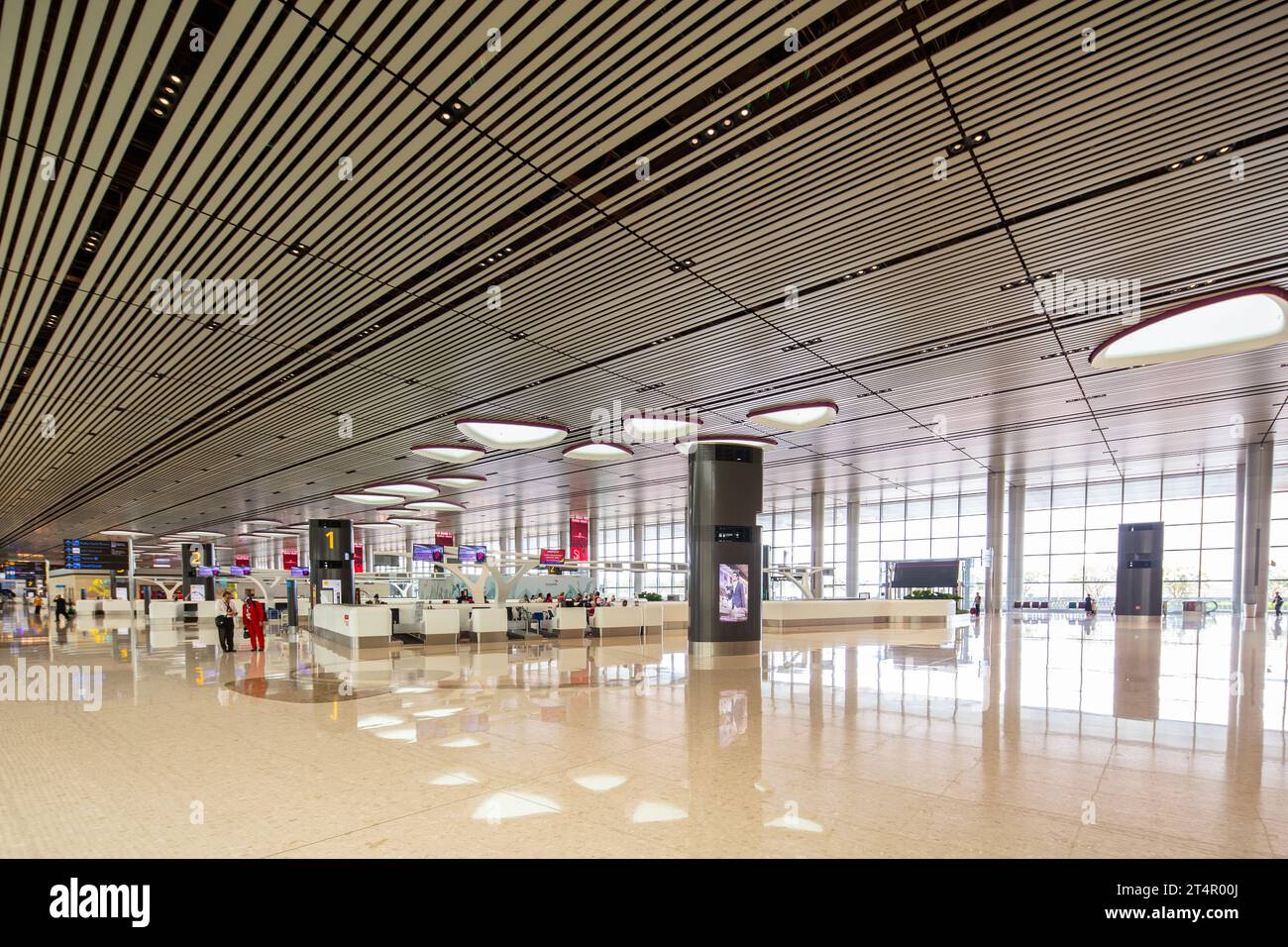 Changi Airport Terminal 4 draws in natural light from the window wall ...