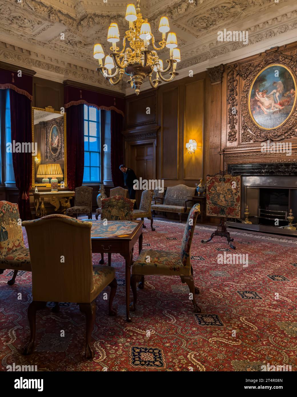 Luxury interiors of Holyrood Palace, Edinburgh, Scotland Stock Photo ...