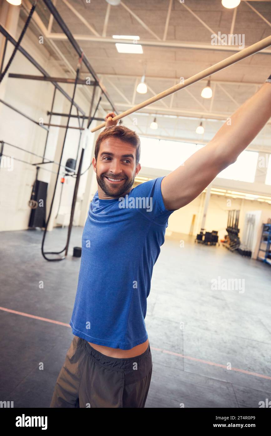 Sculpting the perfect body with high-intensity workouts. a handsome ...