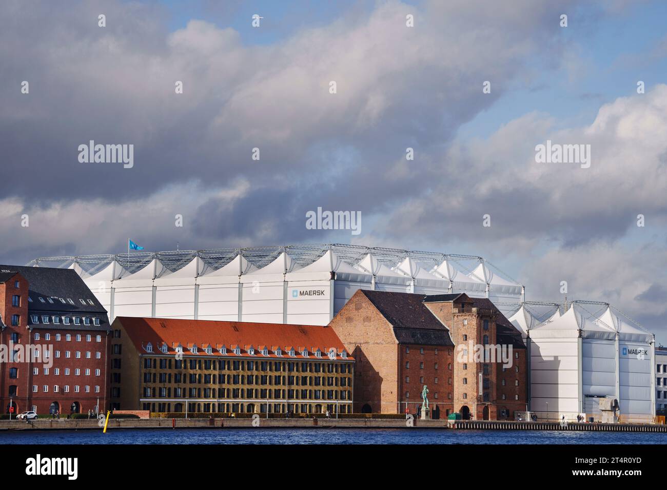 A tent covers the construction of the shipping company Maersk's ...