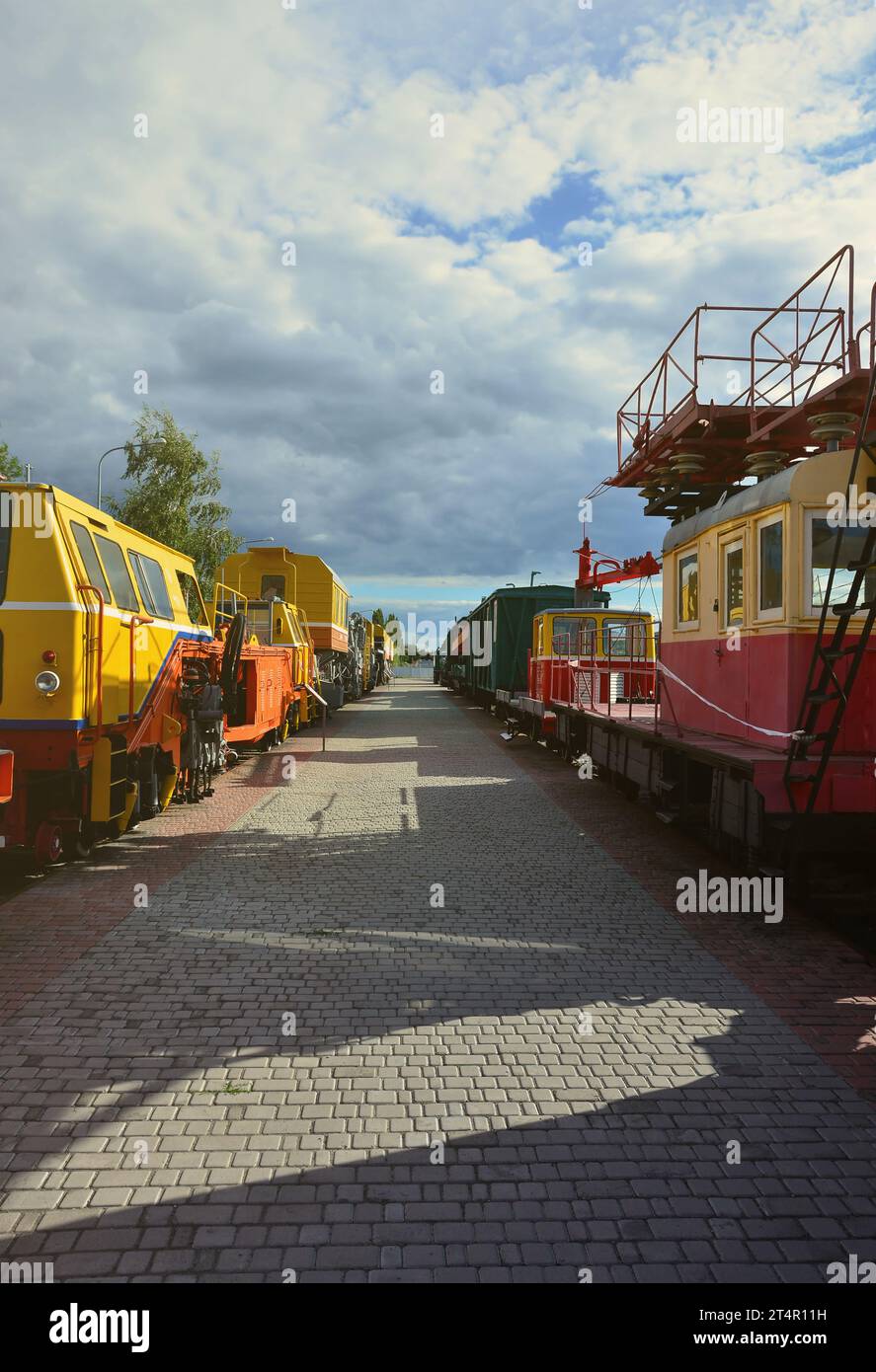Cabs of modern Russian technical support electric trains and railway ...