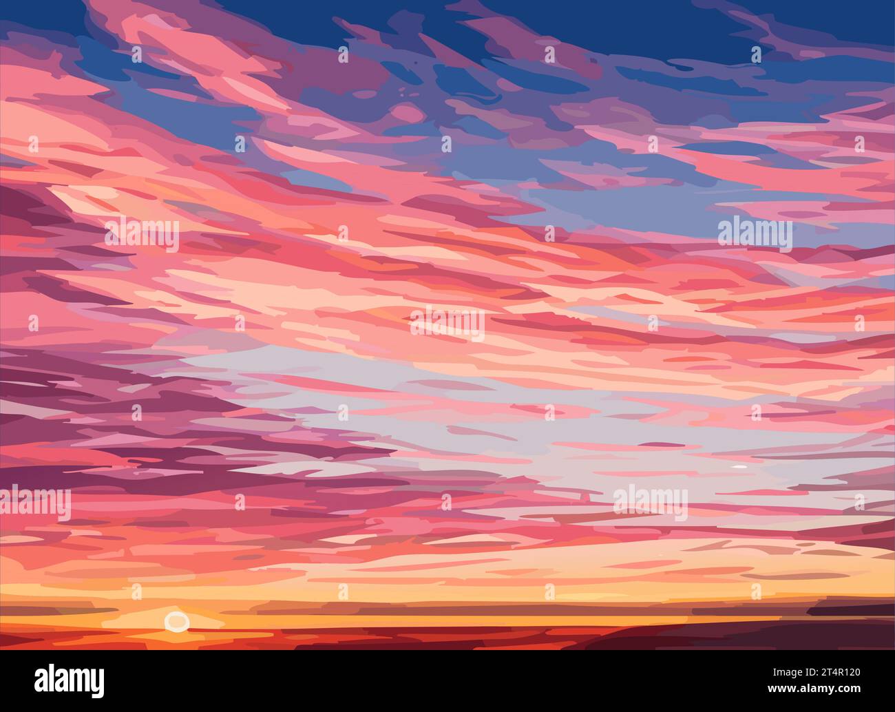 Pink clouds at dawn Stock Vector Images - Alamy