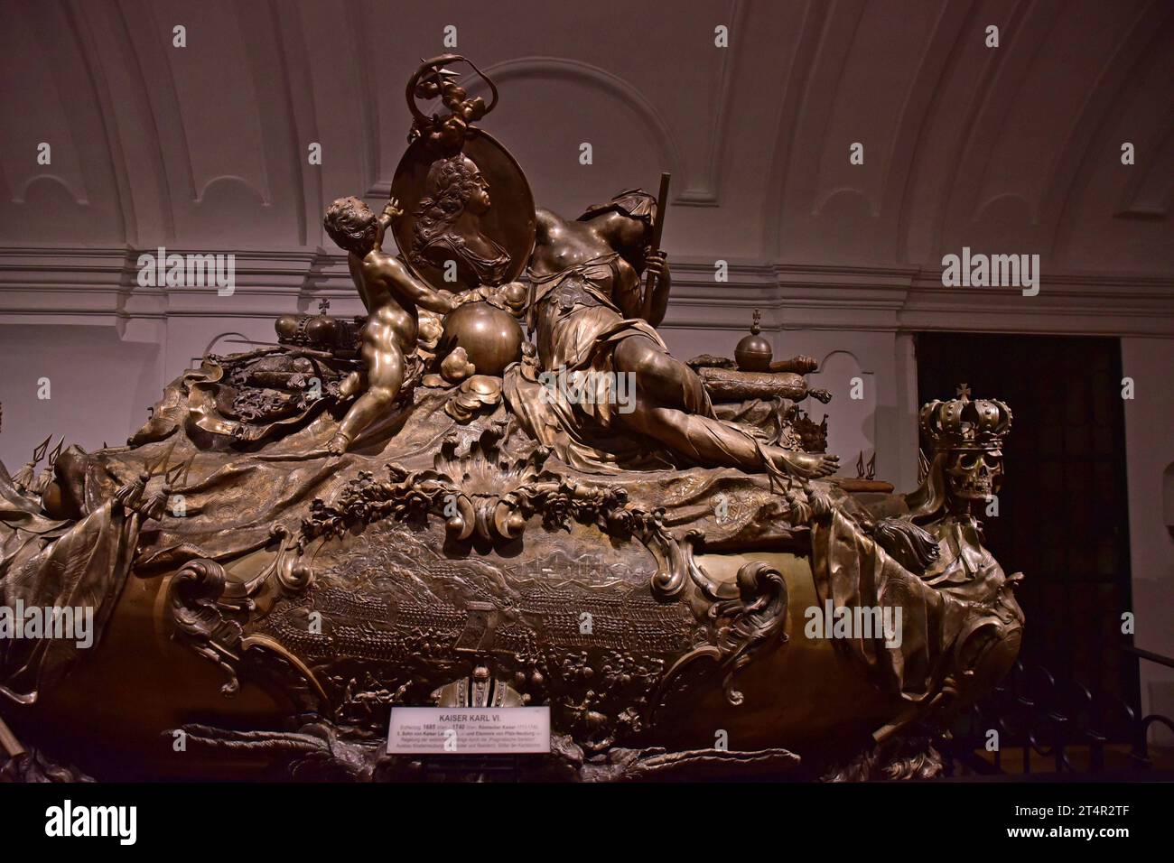 Kaiser Karl VI. Kapuzinergruft, 2023, Wien, *** Emperor Charles VI ...