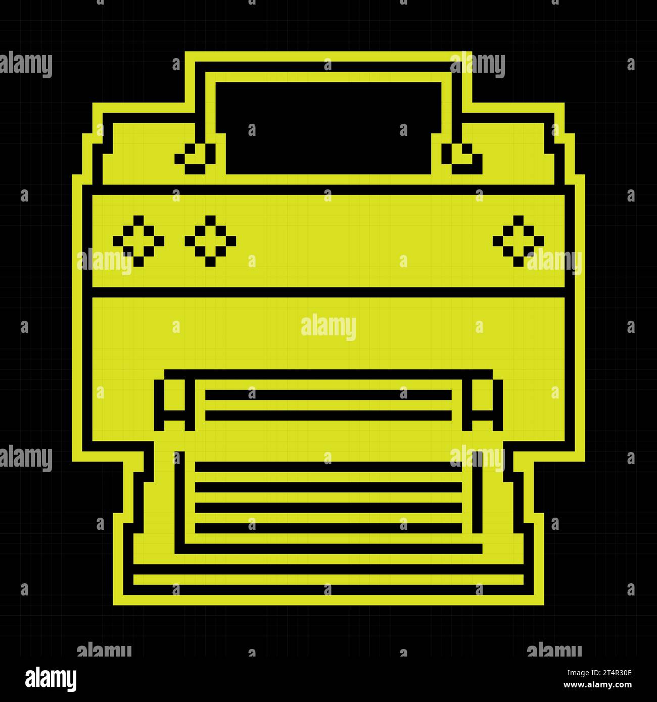Linear icon. inkjet printer perspective front view. Printing documents ...