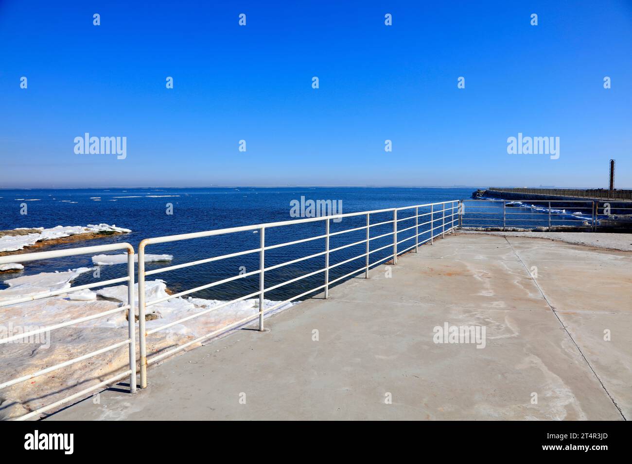 seaside handrail, closeup of photo Stock Photo - Alamy