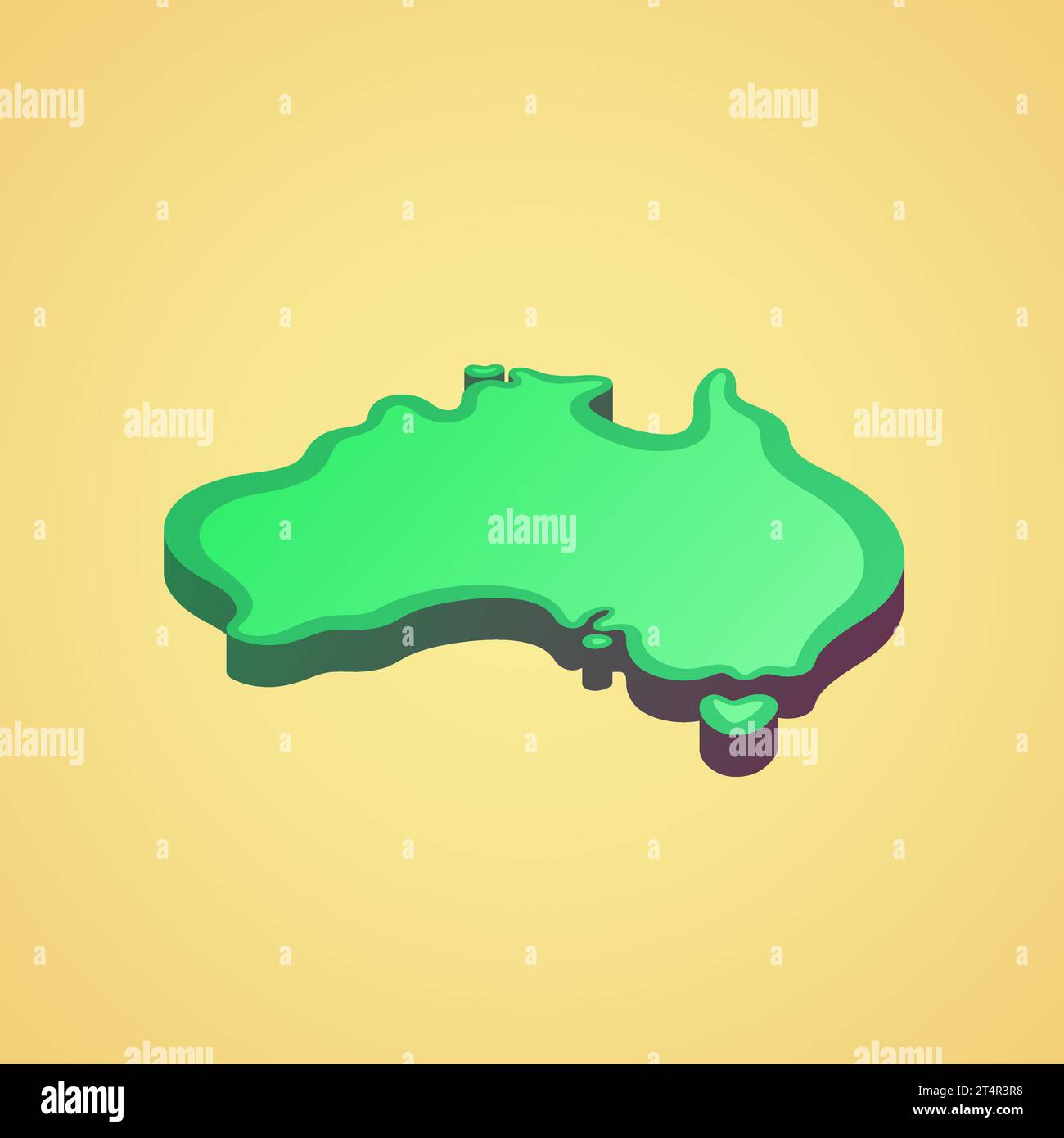 Isometric stylized simplified 3D map of Australia Stock Vector Image ...