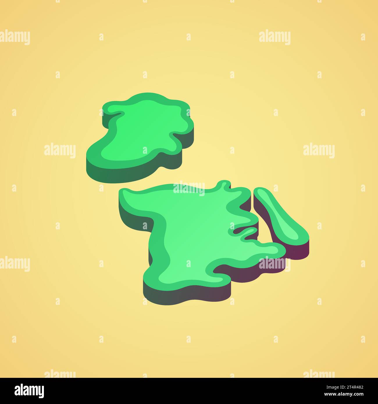 Isometric stylized simplified 3D map of Macau Stock Vector Image & Art ...