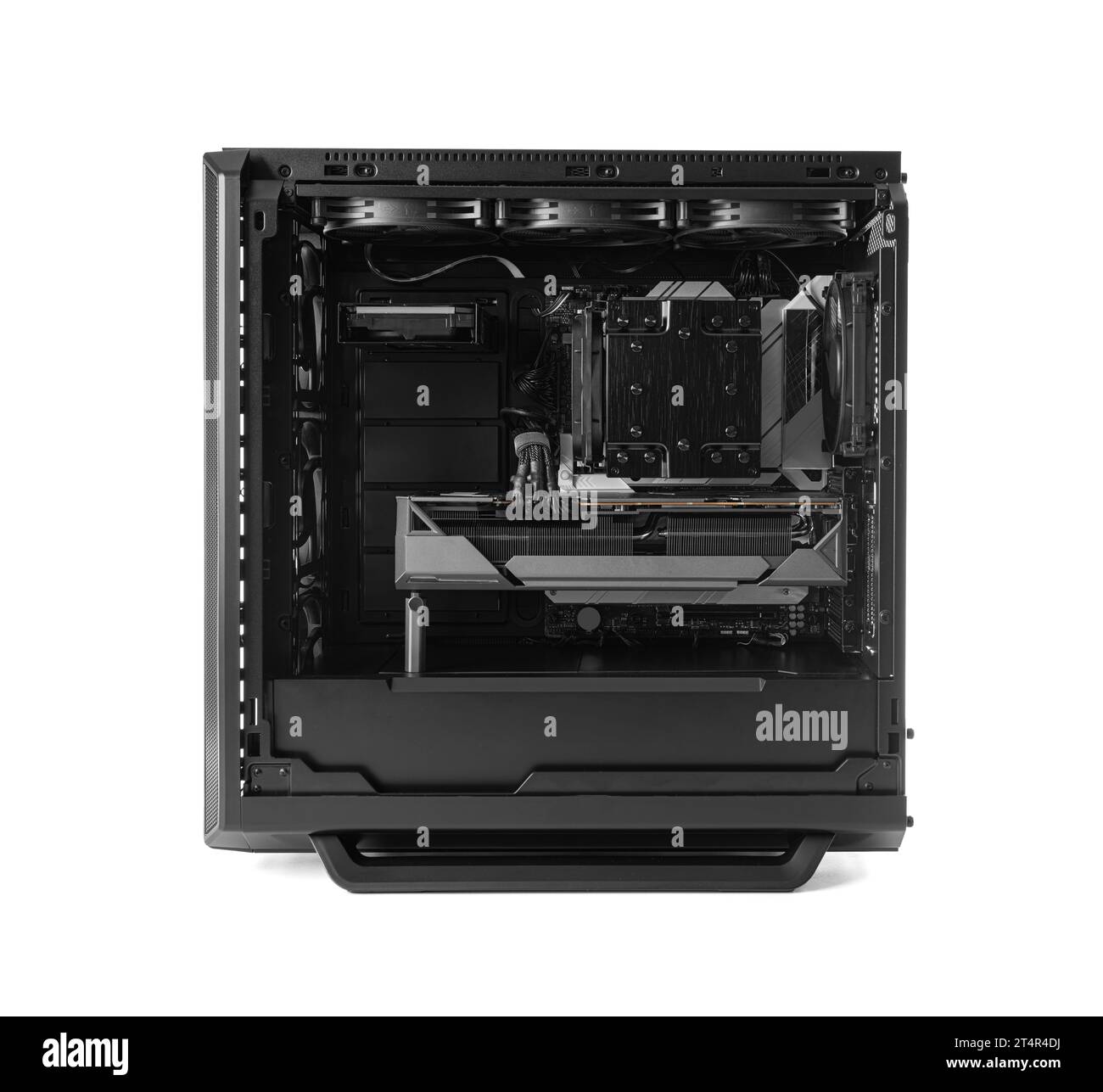 Modern black computer system unit isolated Stock Photo - Alamy