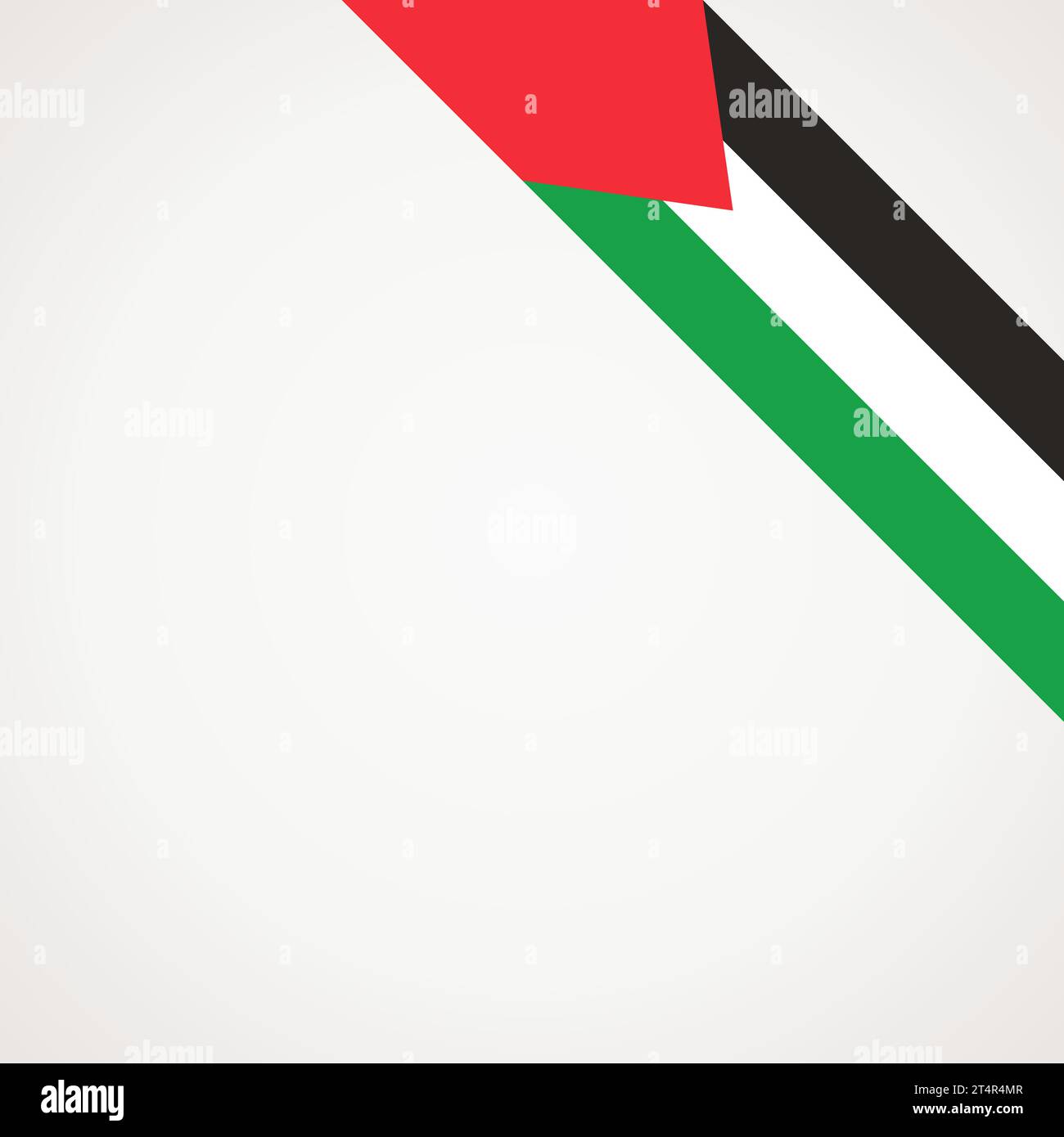 Corner slanted ribbon flag of Palestine for a top right aera of a page ...