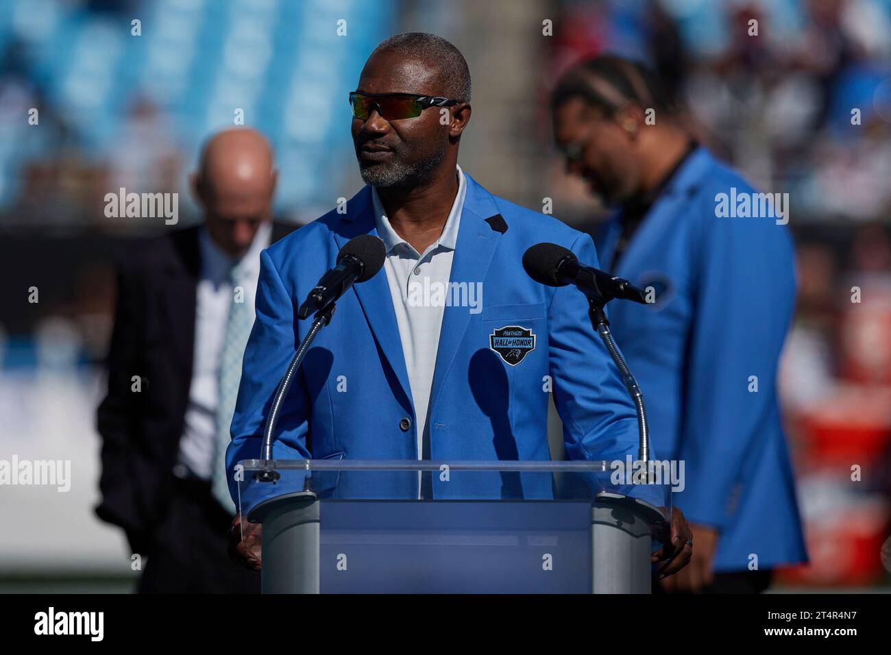 Former Carolina Panthers wide receiver Muhsin Muhammad was inducted ...