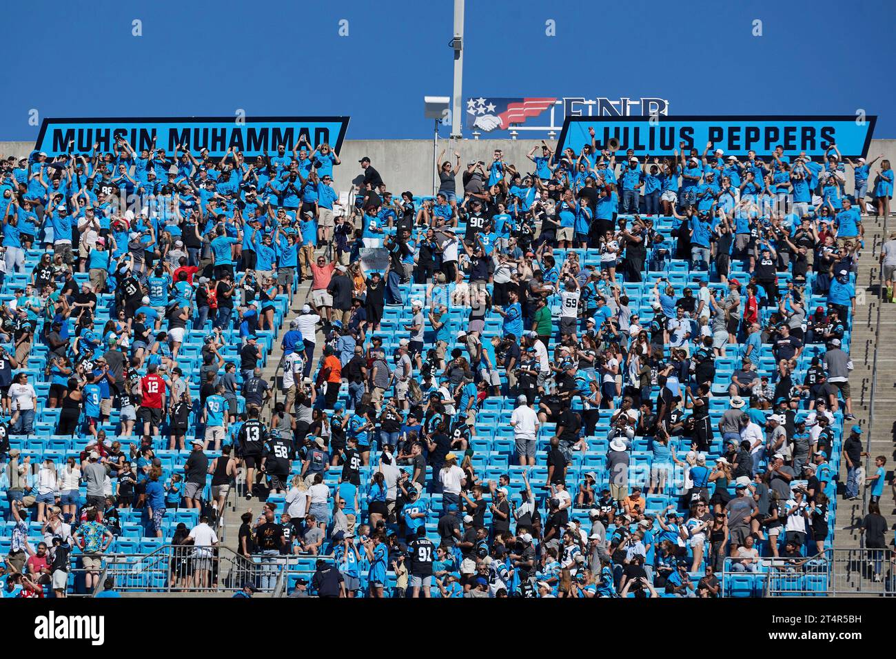 Signs honoring former Carolina Panthers greats Muhsin Muhammad and ...
