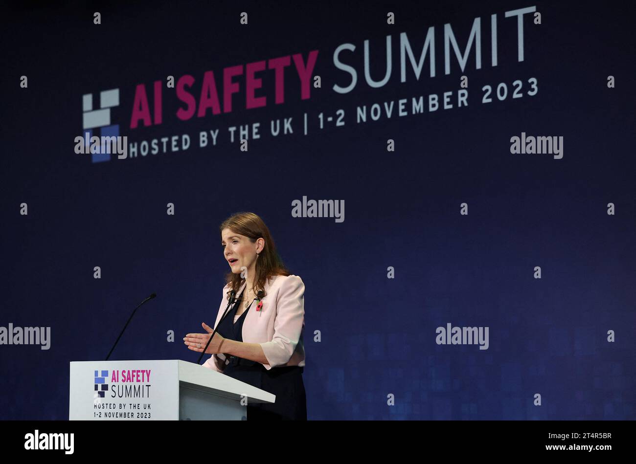 Technology Secretary Michelle Donelan, speaks during the AI safety ...