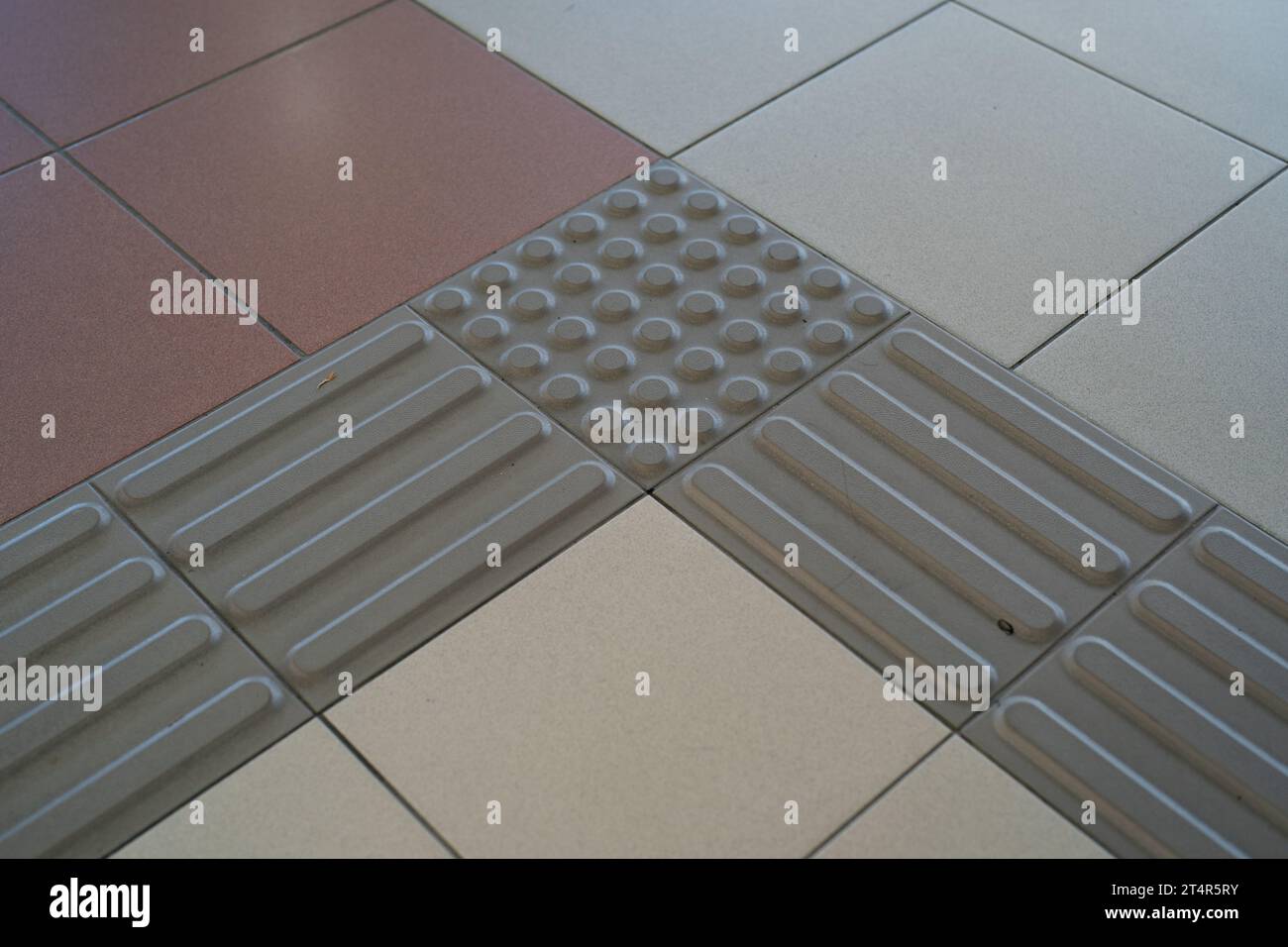 Braille pavement - Stripes tactile paving surface or the blind Stock ...