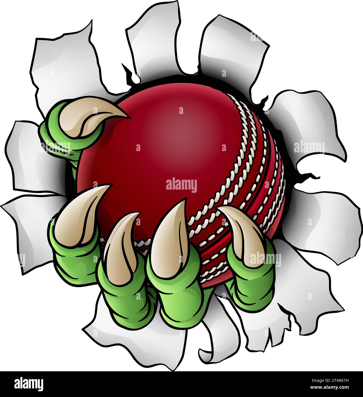 Cricket Ball Claw Cartoon Monster Animal Hand Stock Vector Image & Art ...