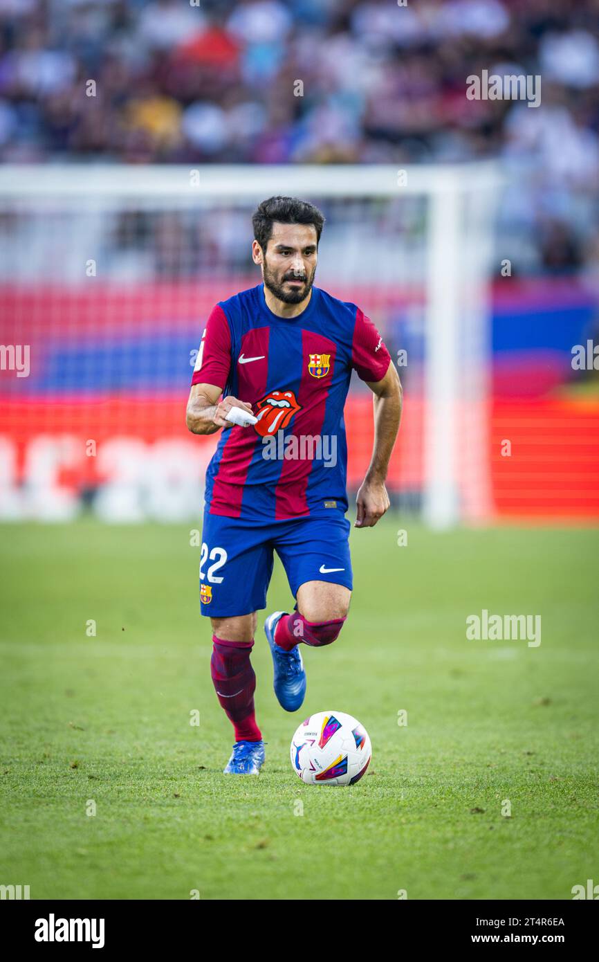 Ilkay Gundogan (Barcelona) seen in action during the football match of ...
