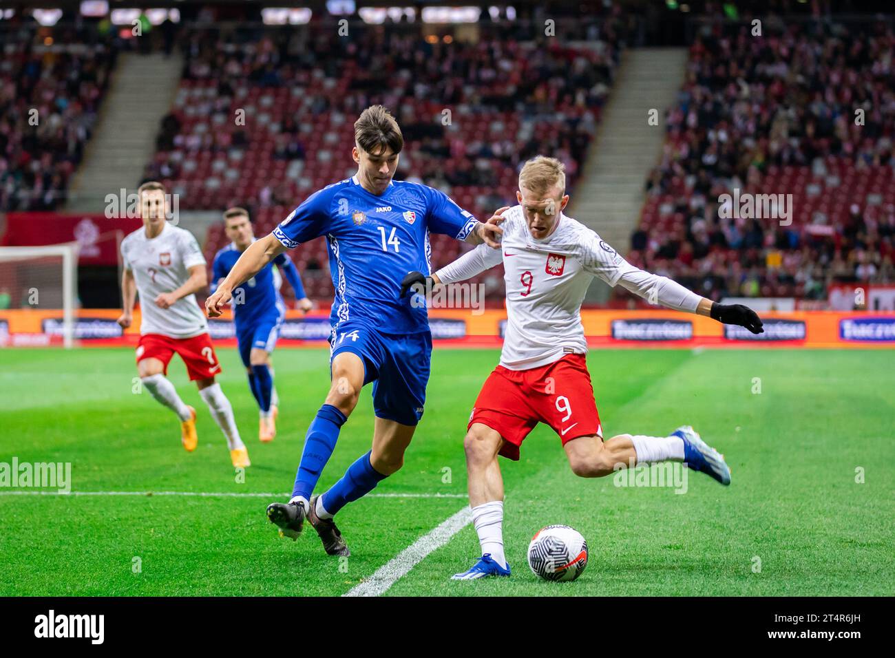 Artur Craciun (L) of Moldova and Karol Swiderski (R) of Poland are seen ...