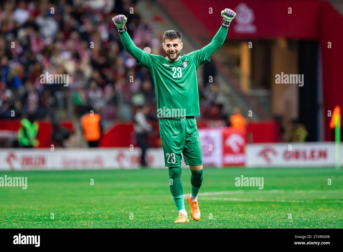 Dorian Railean of Moldova celebrates a goal during the UEFA EURO 2024 ...