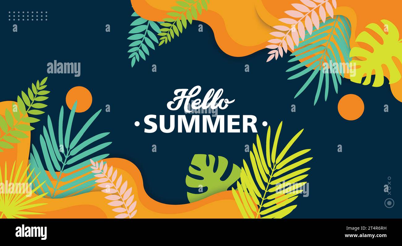 Colorful summer background layout banners design Vector Image Stock ...