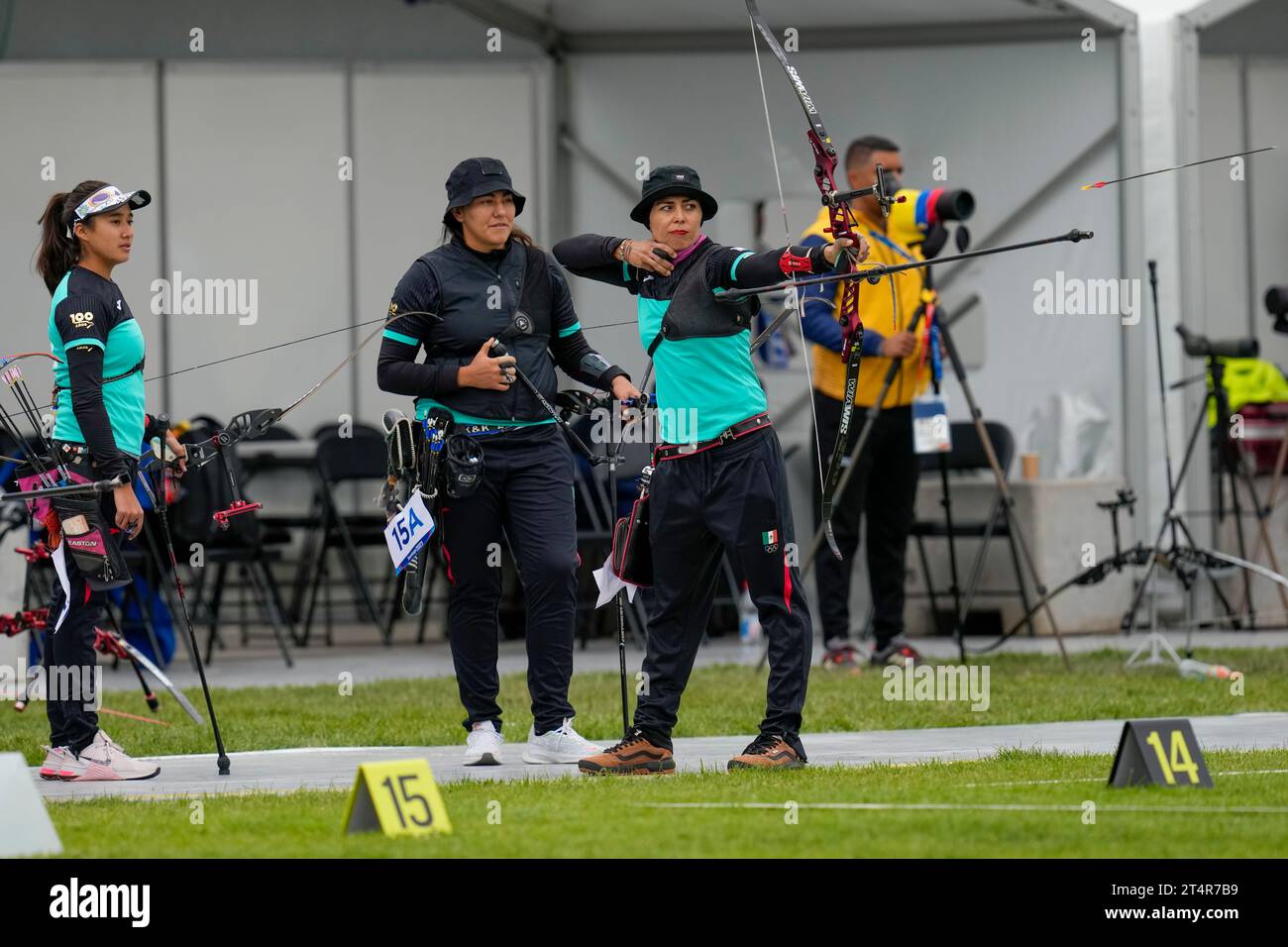 Mexico's archers, from left, Angela Ruiz, Alejandra Valencia and Aida ...