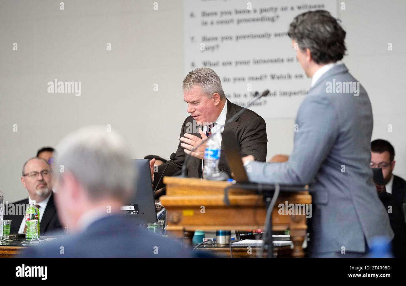 Scott Gessler, attorney for former President Donald Trump, objects to a ...